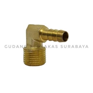 Jual MALE HOSE BARB ELBOW KNEE DRAT LUAR NEPEL SELANG SAMBUNGAN SELANG FITTING PIPA KONEKTOR