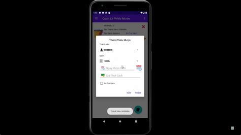 App quản lý thư viện sử dụng android studio ngôn ngữ java