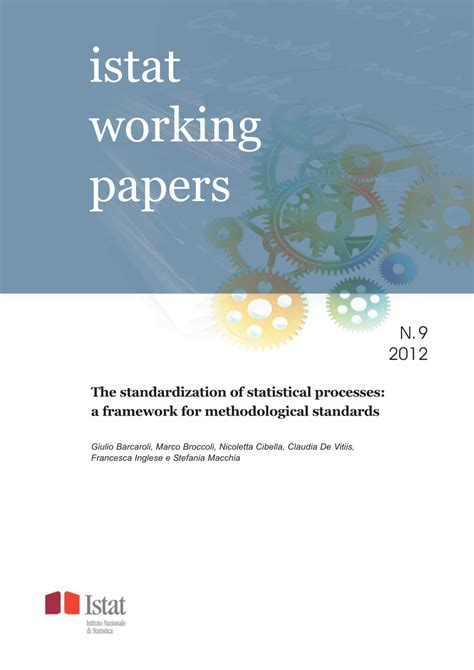 Pdf The Standardization Of Statistical Processes A Framework For Methodological Standards