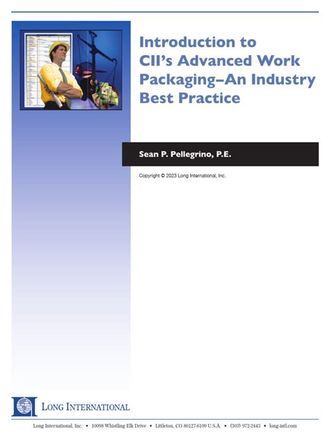 Long Intl Intro To Cii Advanced Work Packaging An Industry Best Practice Pdf Project