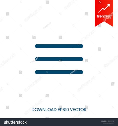 Hamburger Menu Interface Stock Vector Royalty Free 1186931278