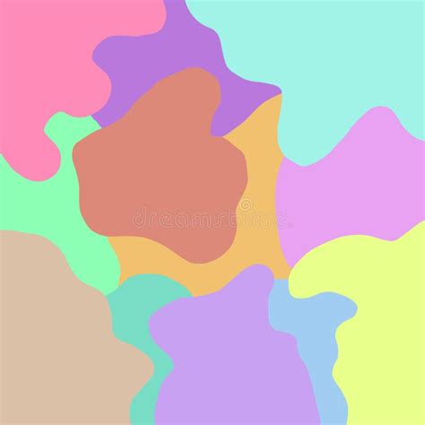 Hand Drawn Digital Abstract Beautiful Seamless Pastel Multicolored