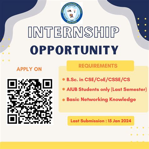 Samiul Haque Suman On Linkedin Internship Opportunity At Aiub It