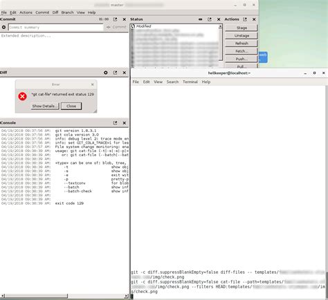 Git Cat File Returned Exit Status Issue Git Cola Git Cola GitHub