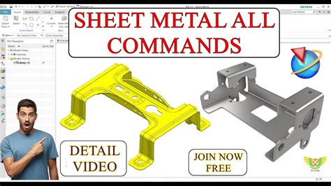 Nx Sheet Metal All Command 🔥 Complete Tutorial On Sheet Metal Design