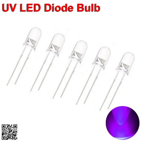 Uv Led Diode 5mm Bulb Ultraviolet Light Bulb Pack Of 5 Desireoutlet