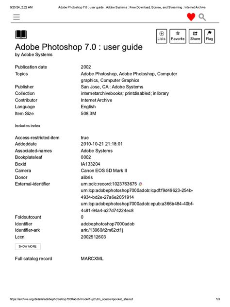 Adobe Photoshop 7 0 User Guide Adob Pdf