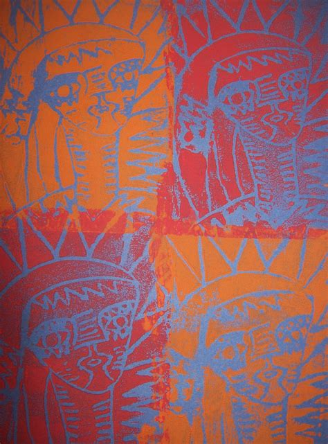 Bls Art Department Yr 11 Polystyrene Block Printing