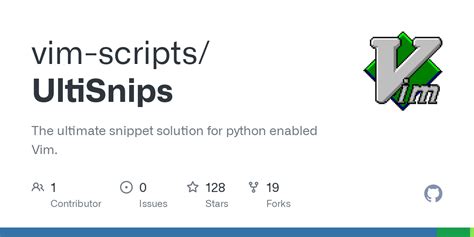 GitHub Vim Scripts UltiSnips The Ultimate Snippet Solution For
