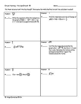 Circuit Training The Last Circuit Calculus Ap Calculus Ab Calculus Ap Calculus