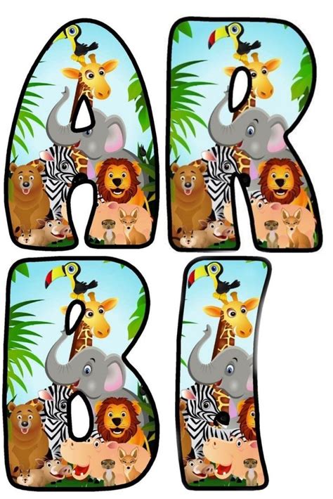 Photos On Educación Fa2 Jungle Alphabet Letters Free Printable