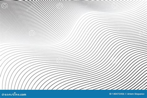Abstract Diagonal Curve Line Texture Or Grey Lined Pattern Stock Vector Illustration Of