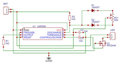 Light Dimmer Circuit Using 555 Timer Ic And Mosfet