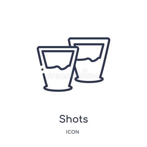 Linear Shots Icon From Alcohol Outline Collection Thin Line Shots Vector Isolated On White