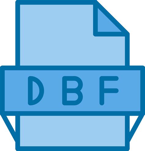 Dbf File Format Icon 15573526 Vector Art At Vecteezy