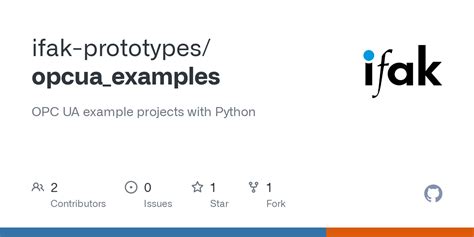 Github Ifak Prototypes Opcua Examples Opc Ua Example Projects With Python