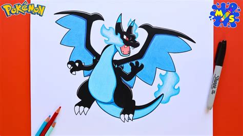 How To Draw Mega Charizard X Easy