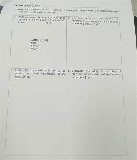 Solved Question 4: [20 ﻿points]Note: BRNE takes 2 ﻿machine | Chegg.com