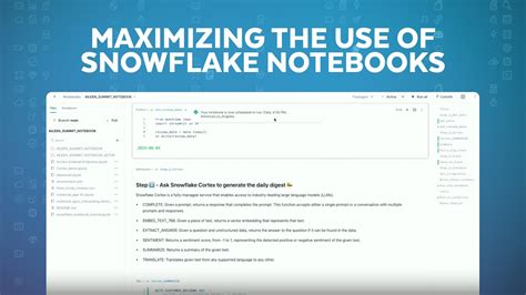 accelerating data work with snowflake notebooks youtube