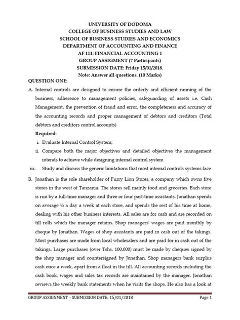 Assignment Af 111 Pdf Cheque Banks