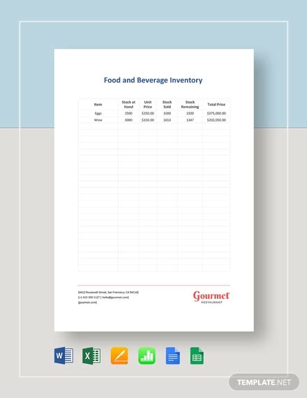 15 Food Inventory Examples Examples To Download