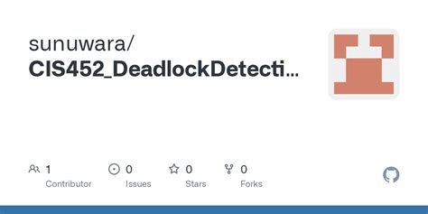 github sunuwara cis452 deadlockdetection