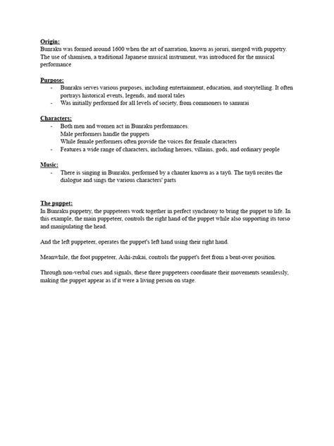 Bunraku Japan Pdf