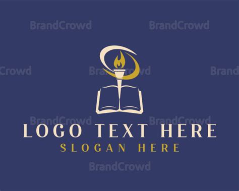 Book Torch Library Logo Brandcrowd Logo Maker Book Torch Library Logo Brandcrowd Logo Maker