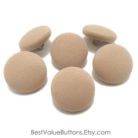 Fabric Buttons Nude Beige Buttons Shank To Sew Pinback To Pin Flatback To Glue Fabric