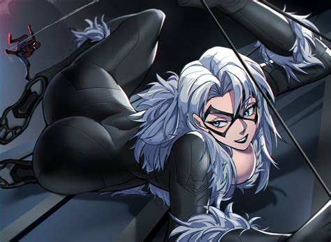 Spider Man Black Cat And Felicia Hardy Marvel And 1 More Drawn By