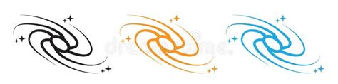 Galaxy Icon Vector Logo Set Collection For Web App Ui Stock Vector Illustration Of Outline