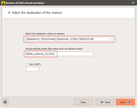 Restore Of VMware ESXi Virtual Machines With Iperius