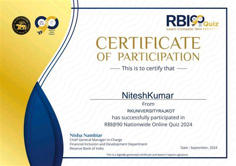 Nitesh Kumar On Linkedin Rbiquiz Financialliteracy Continuouslearning