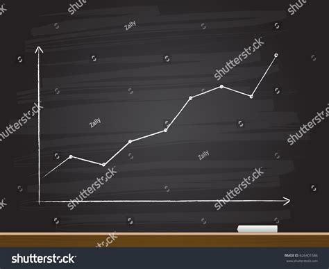 Chalk Hand Drawing Uptrend Graph Chart Stock Vector Royalty Free 626401586 Shutterstock