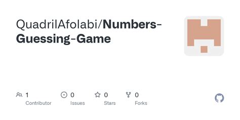 Github Quadrilafolabinumbers Guessing Game
