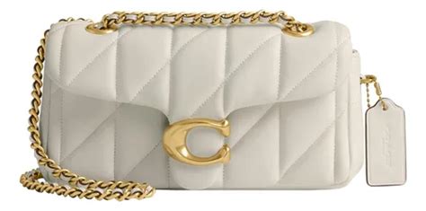 Bolso De Hombro Coach Acolchado Tabby 20 Con Cadena B4 Chalk Envío Gratis