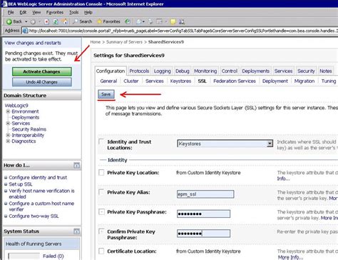 Installing And Configuring Epm 11113 System With Ssl Enabled On All Layers