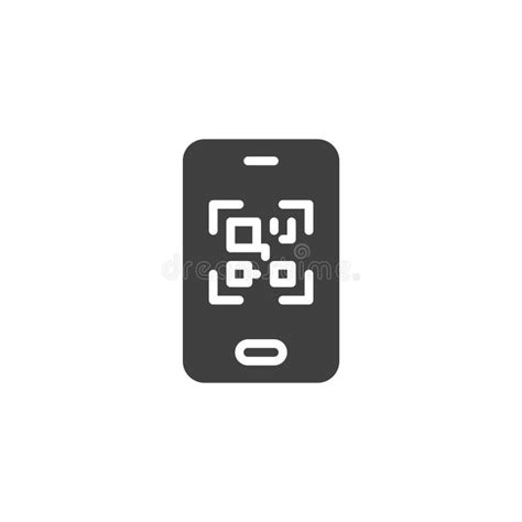 A Smartphone Scanning A Qr Code Vector Icon Stock Vector Illustration