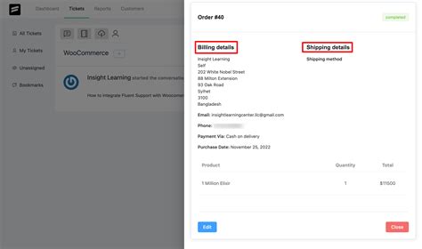 woocommerce integration fluent support