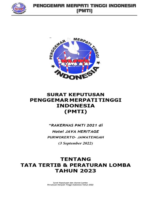 Peraturan Pmti Tahun 2023 Java Heritage Purwokerto Pdf Peraturan Pmti Tahun 2023 Java Heritage Purwokerto Pdf