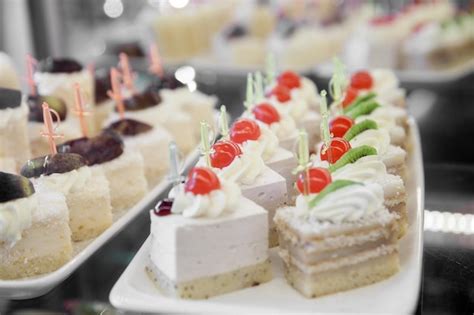 Premium Photo Assorted Cakes On A Showcase In A Restaurant