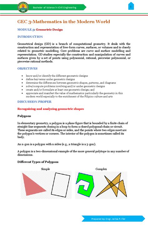 module 5 gec 3 bachelor of science in civil engineering gec 3