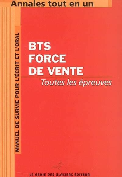 Livre Bts Force De Vente Le Génie éditeur