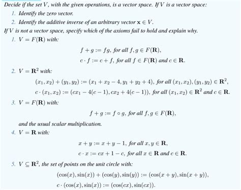 Solved Decide If The Set V With The Given Operations Is A Chegg Com