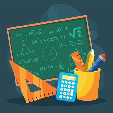 Cartoon Math Class Concept Background Vector Illustration 34205648