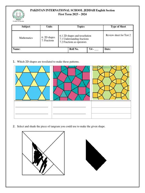 Y4 Math Test 2 Review Pdf Mathematics