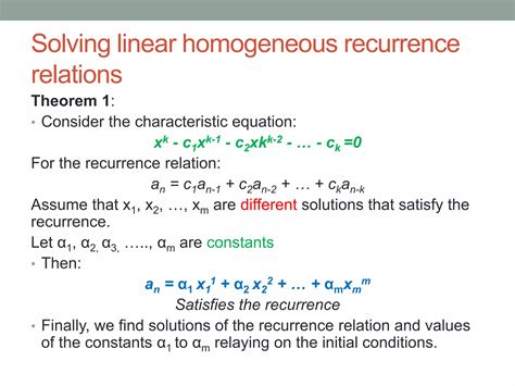Solving Linear Homogeneous Recurrence Relations Pdf Physics Science