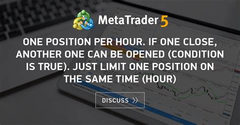One Position Per Hour If One Close Another One Can Be Opened