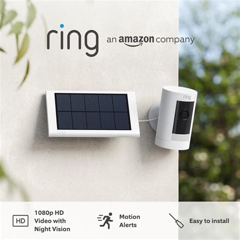 Ring Outdoor Camera Solar Stick Up Cam Outdoor Security Camera With