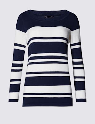 Striped Bardot Jumper Mands Collection Mands